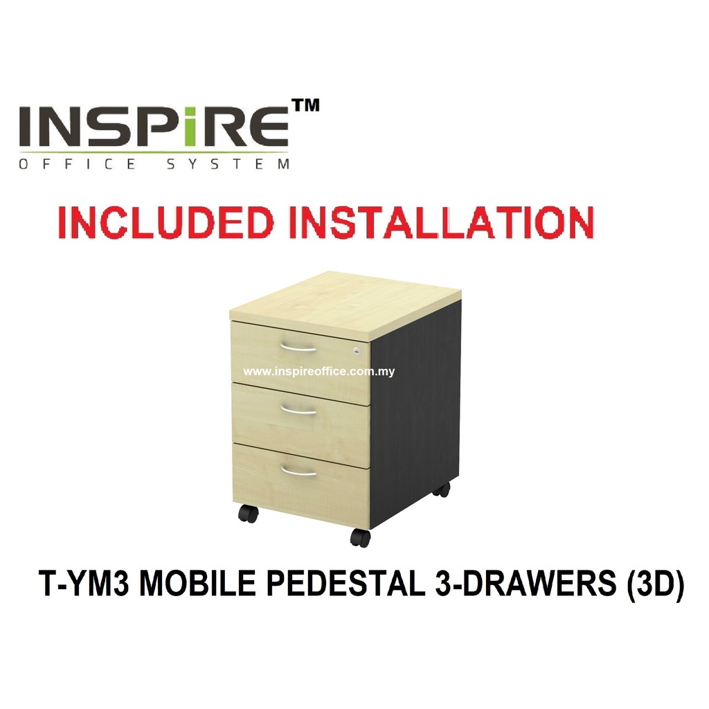 TOMA SERIES T-YM3 MOBILE PEDESTAL 3-DRAWERS (3D) | Shopee Malaysia