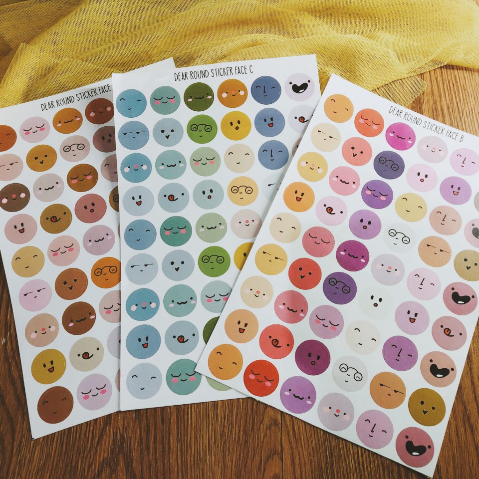 Round STICKERS, AESTHETIC STICKERS, DOT STICKER, MORANDI STICKERS ...