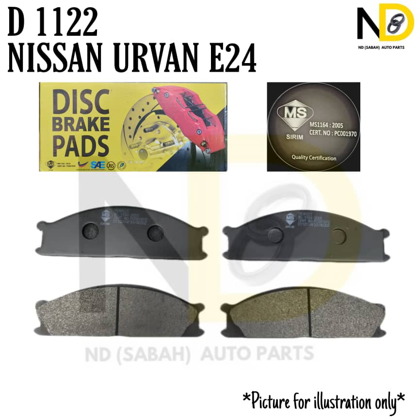 NISSAN URVAN E24 D1122 FRONT BRAKE PAD | Shopee Malaysia