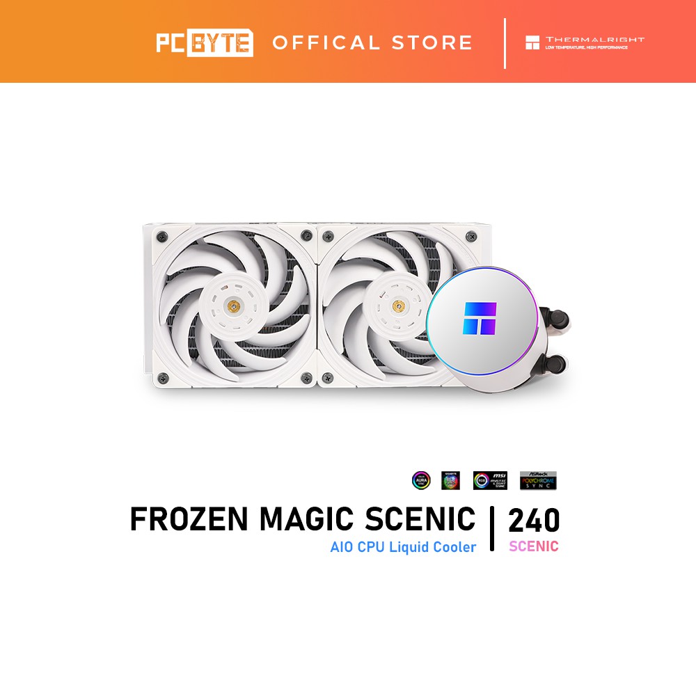 Thermalright Frozen Magic 240 Scenic AIO Liquid CPU Cooler PCByte ...