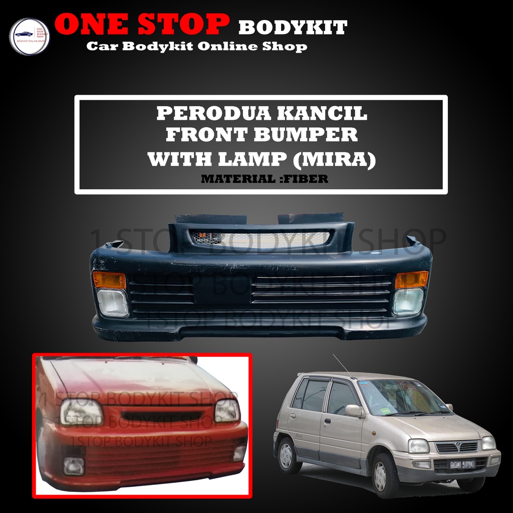 PERODUA KANCIL FRONT BUMPER WITH LAMP (MIRA)FIBER(FIBERGLASS)SKIRT LIP ...