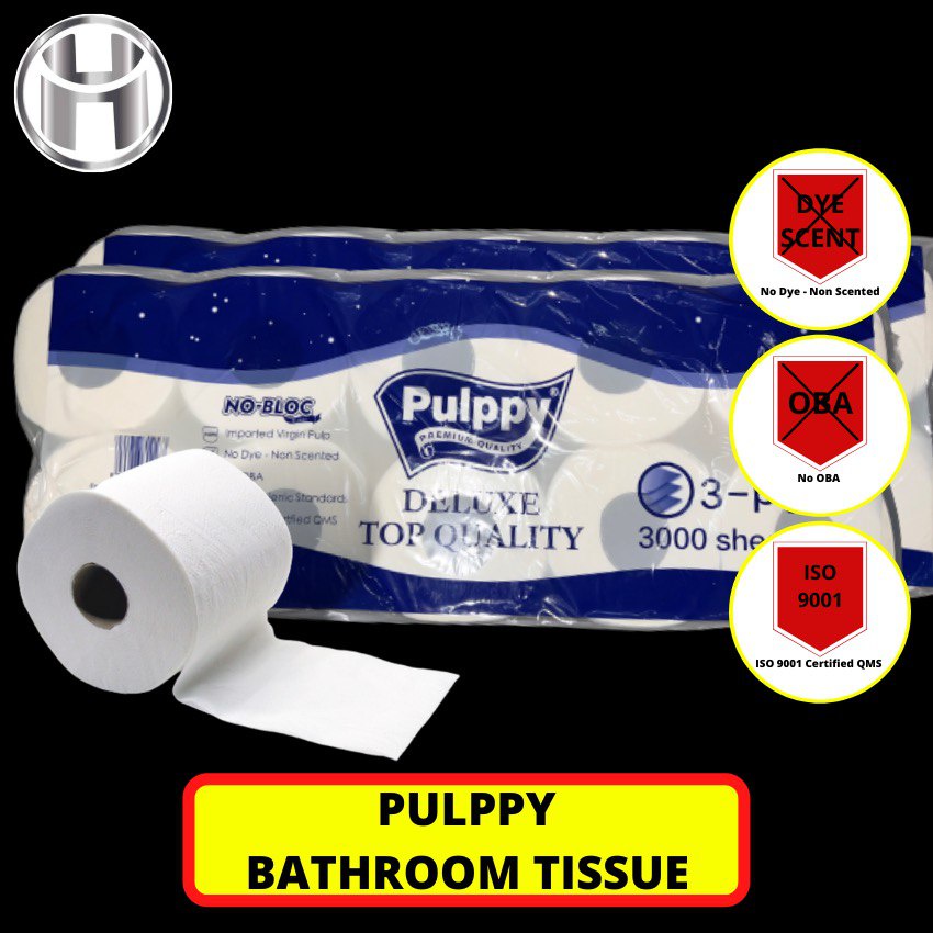 3-PLY Toilet Tissue Paper / Smooth Toilet Paper / Sunlight Bathroom ...
