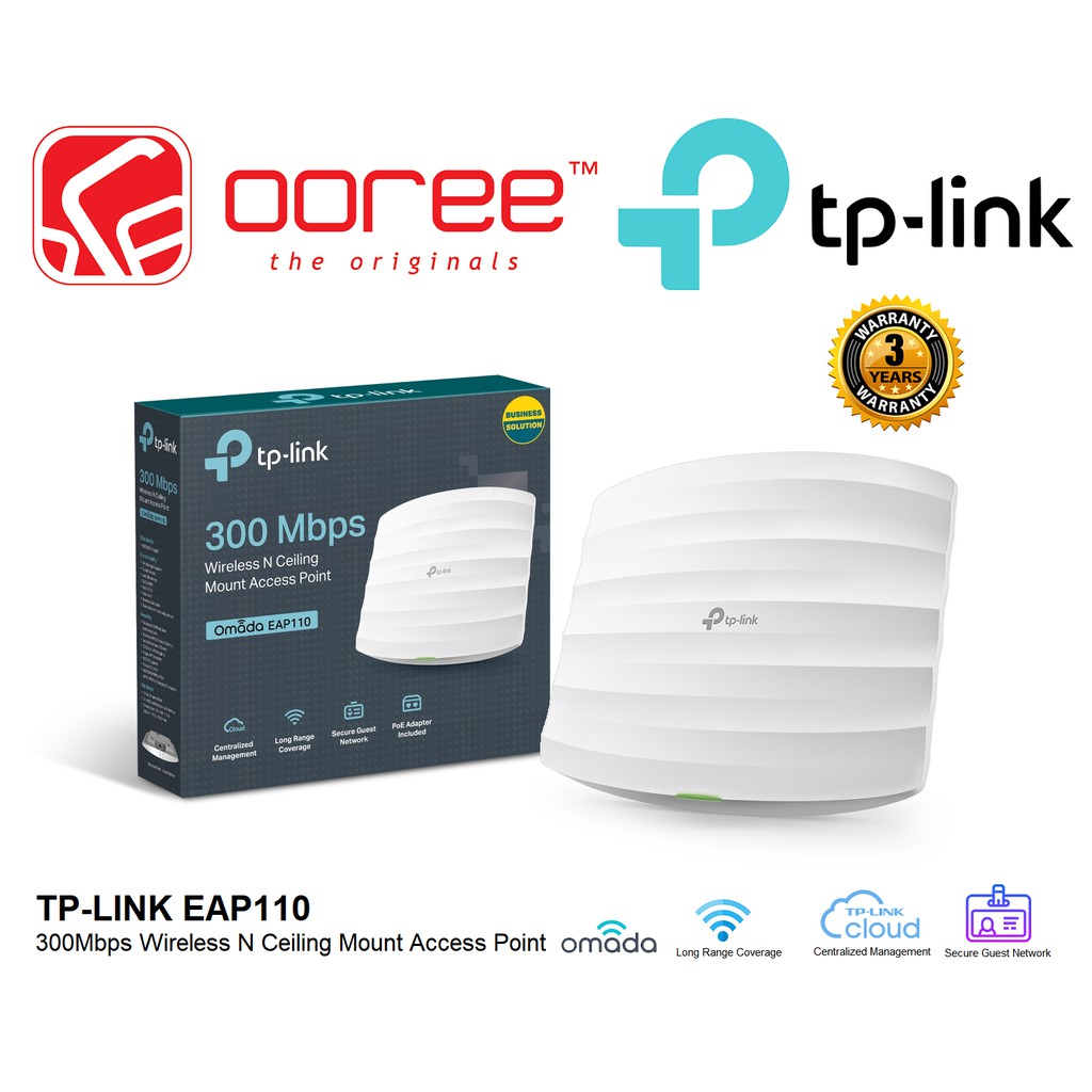 TP-LINK EAP110 300 MBPS WIRELESS N BUSINESS CLASS CEILING MOUNT ACCESS ...