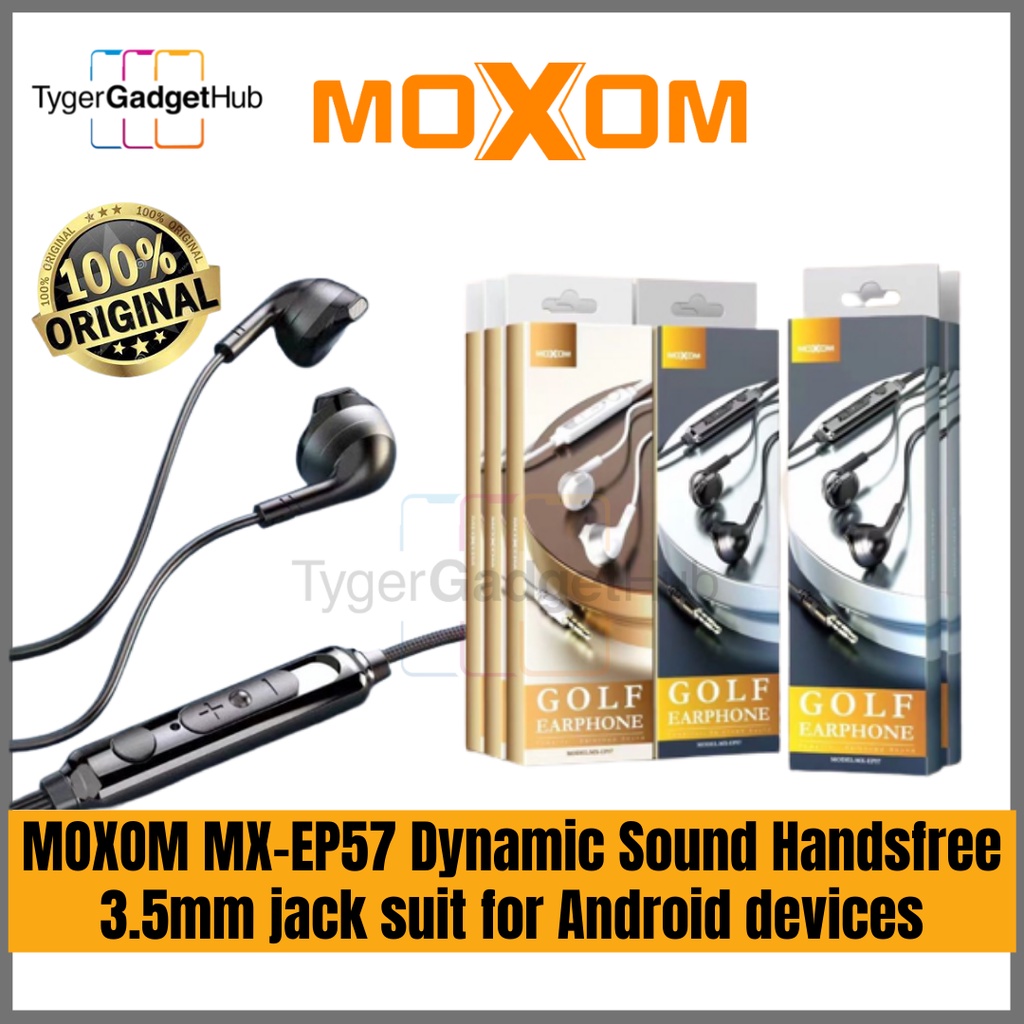 Moxom MX-EP57 Original Music Earphone Handsfree 3.5mm Plug With Mic ...