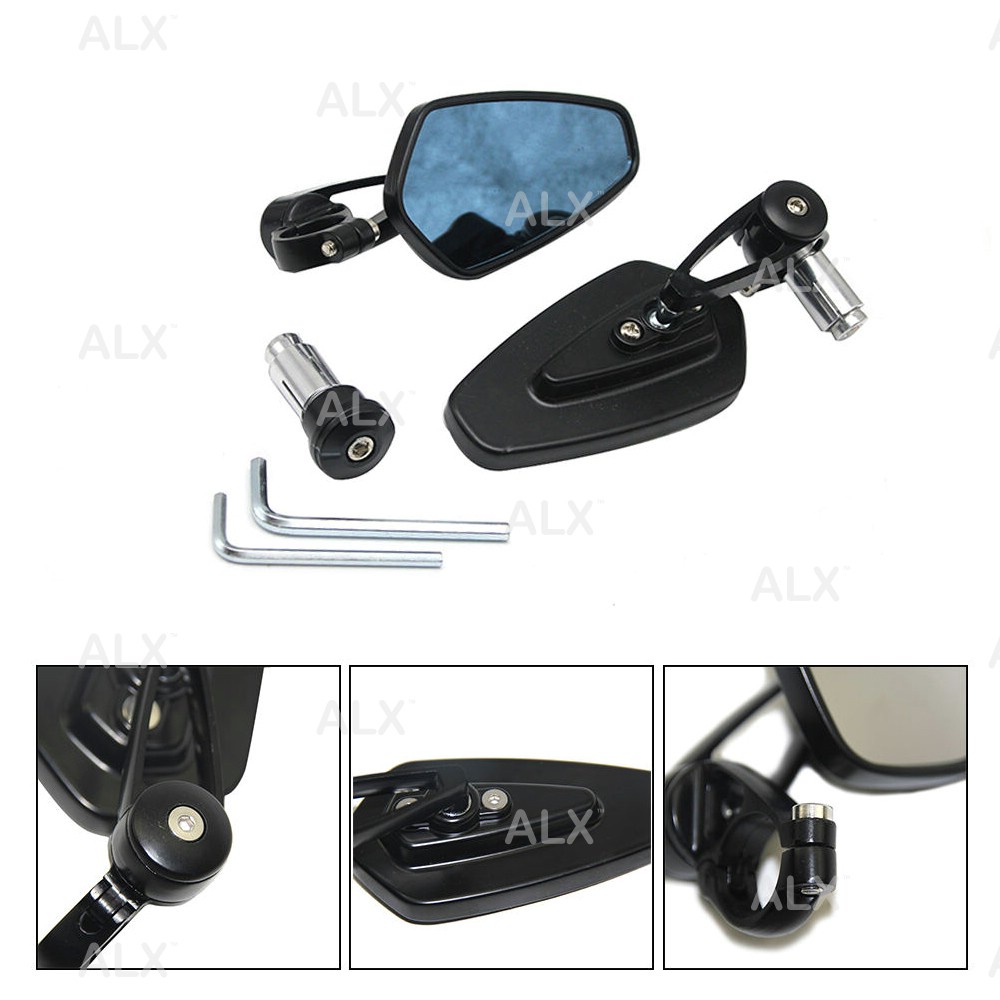 ALX Aluminum Handle Mirror Motorbike Rearview Motor Side Mirror Bike ...