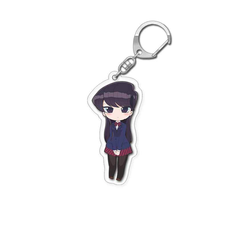 Cute Komi Can't Communicate Keychain Anime Keyring Cute Bag Pendant ...