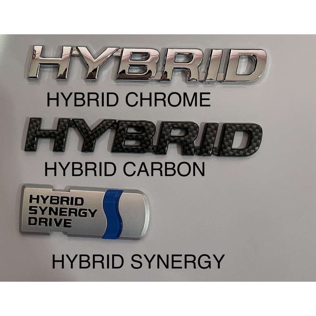 TOYOTA HYBRID SYNERGY DRIVE EMBLEM HYBRID CARBON EMBLEM | Shopee Malaysia