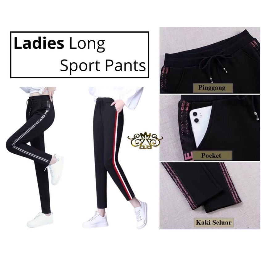 EZZE Ladies Korean Style Design Basic Casual Sport Elasticated Long ...