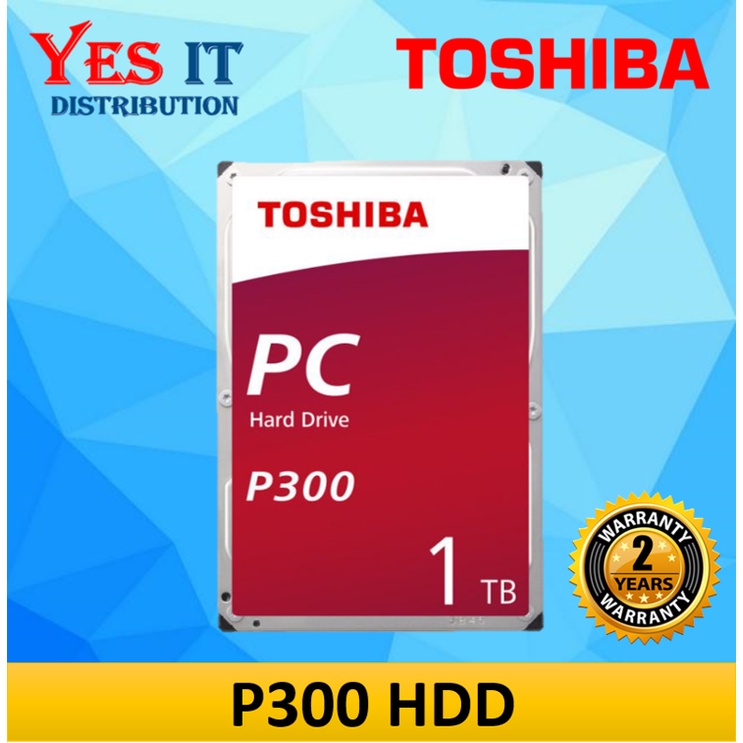 TOSHIBA P300 1TB / 2TB 3.5 Internal Hard Disk Drive HDD (5400 rpm / 7200 rpm / 64MB Buffer Size ...