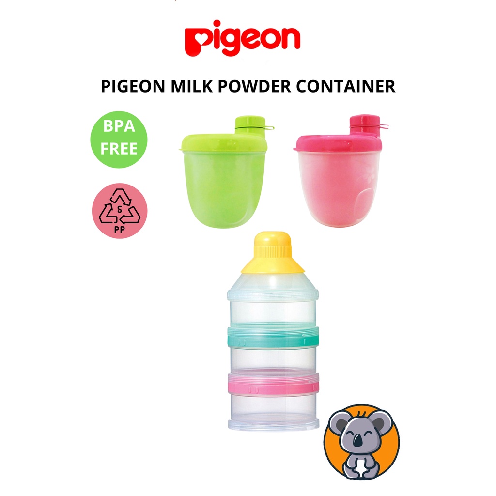 PIGEON MILK POWDER CONTAINER(GREEN/PINK/3-TIER) | Shopee Malaysia