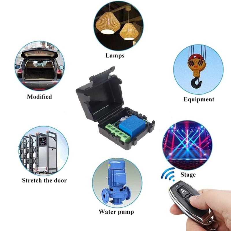 Universal Wireless Remote Control Switch DC12V 1CH Relay Receiver ...