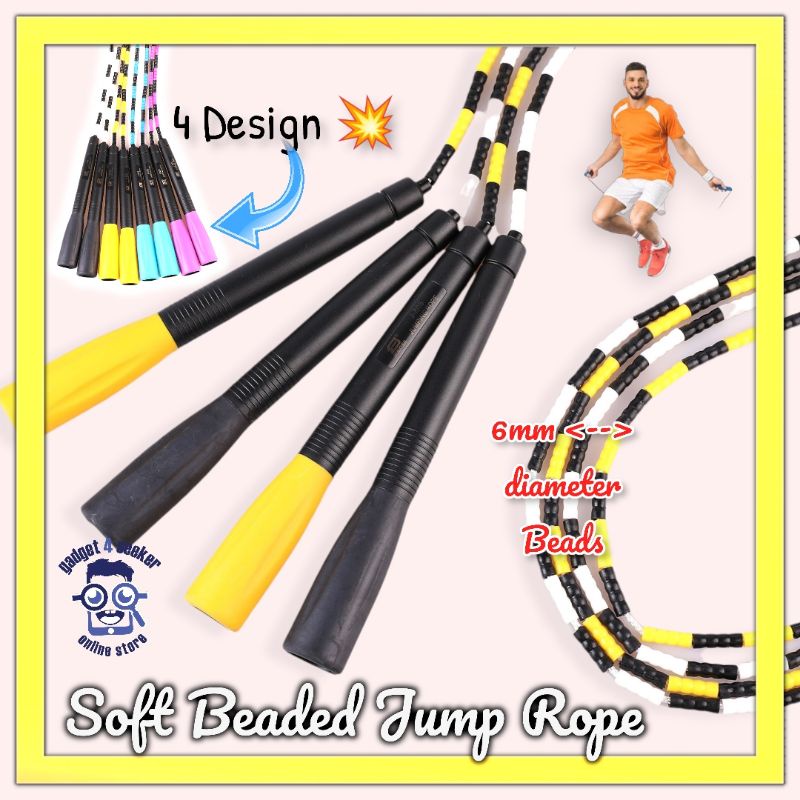 Soft Beaded Jump Rope 𝐋𝐨𝐧𝐠 𝐇𝐚𝐧𝐝𝐥𝐞 𝐋𝐚𝐫𝐠𝐞 𝐁𝐞𝐚𝐝𝐞𝐝 𝐒𝐤𝐢𝐩𝐩𝐢𝐧𝐠 𝐑𝐨𝐩𝐞 𝐅𝐫𝐞𝐞𝐬𝐭𝐲𝐥𝐞 ...