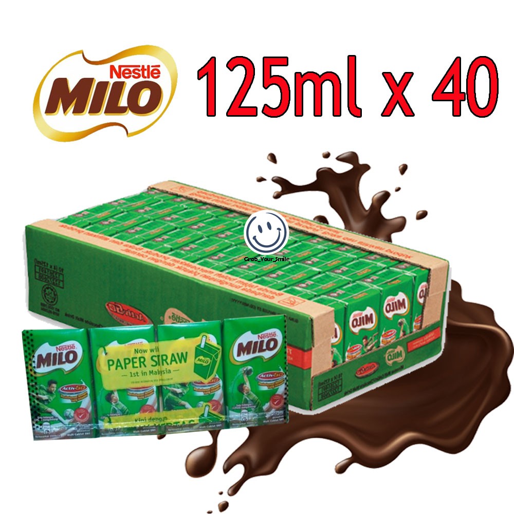 NESTLE Milo Activ-Go UHT Chocolate Drink Malt Milo Kotak (125ml x 40 ...