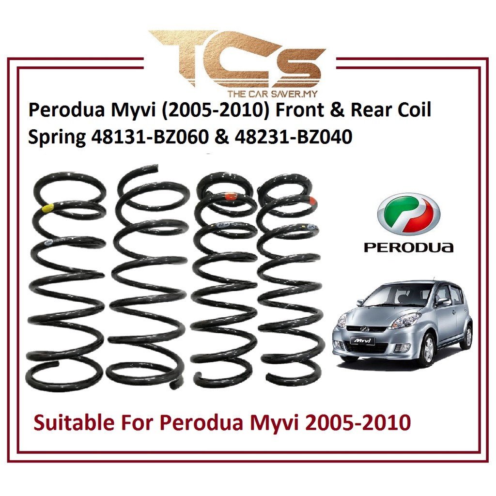 Perodua Myvi (2005-2010) Front & Rear Coil Spring 48131-BZ060 & 48231 ...