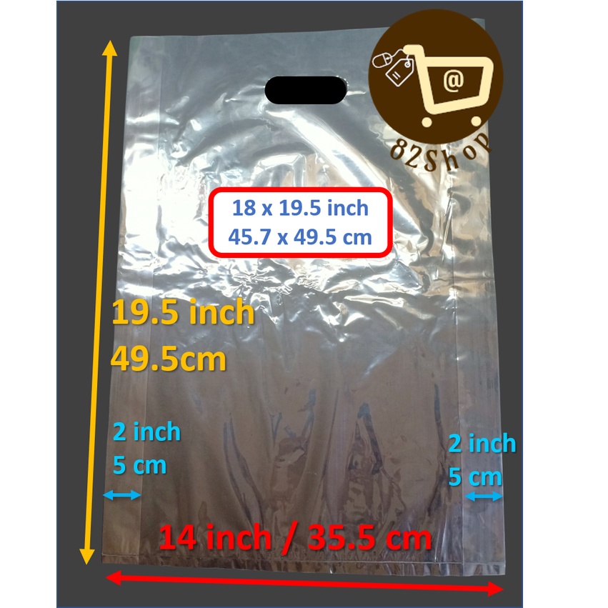 Transparent Plastic Bag 18x19.5 inch Clear PP Shopping Goodies Gift ...