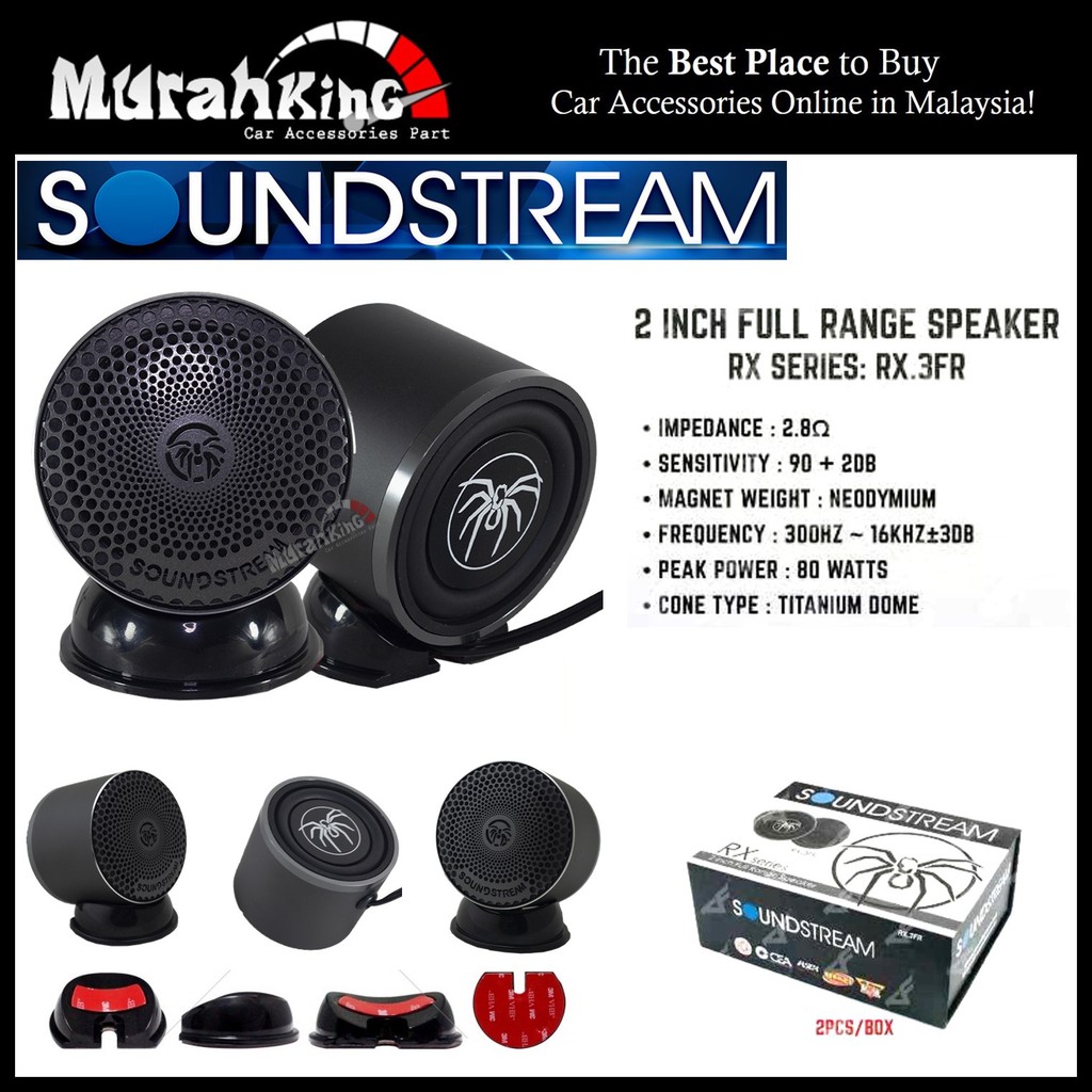 Soundstream Rx.3FR double side bass+tweeter full Range car speaker Full ...