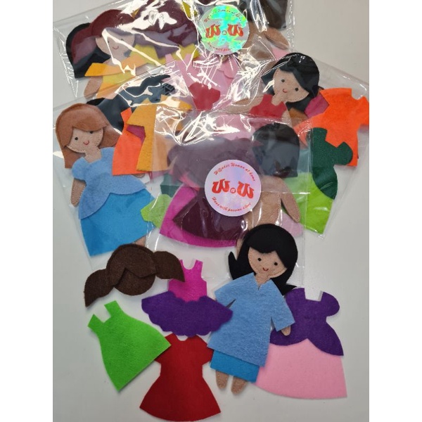 Paper Doll Felt Dress up Doll Handmade | Shopee Malaysia