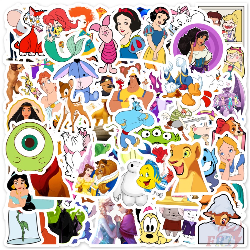 100Pcs/Set Disney Cartoon Character Series C Mixed Stickers Waterproof ...
