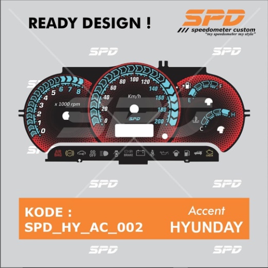 Faceplate Overlay Panel Speedometer Meter Cluster Custom Hyundai Accent ...
