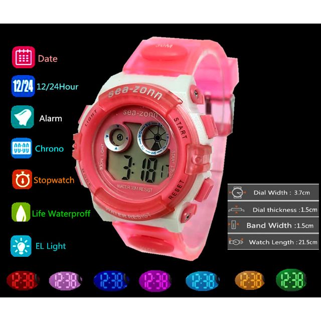 DIGITAL SPORT WATCH/ Multi Colour Strap /Ready Stock in Malaysia ...
