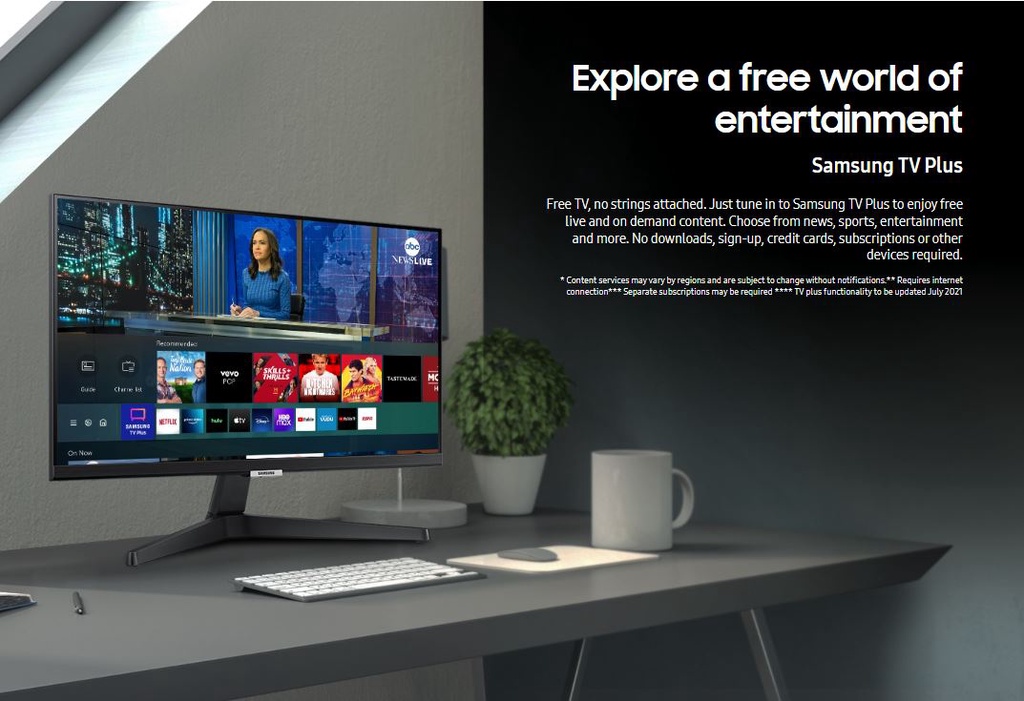 SAMSUNG 32" M7 SMART MONITOR (4K/UHD/Flat/VA/3840X2160)/32" M5 LS32DM500EEXXS (FHD/1920X1080/4MS ...