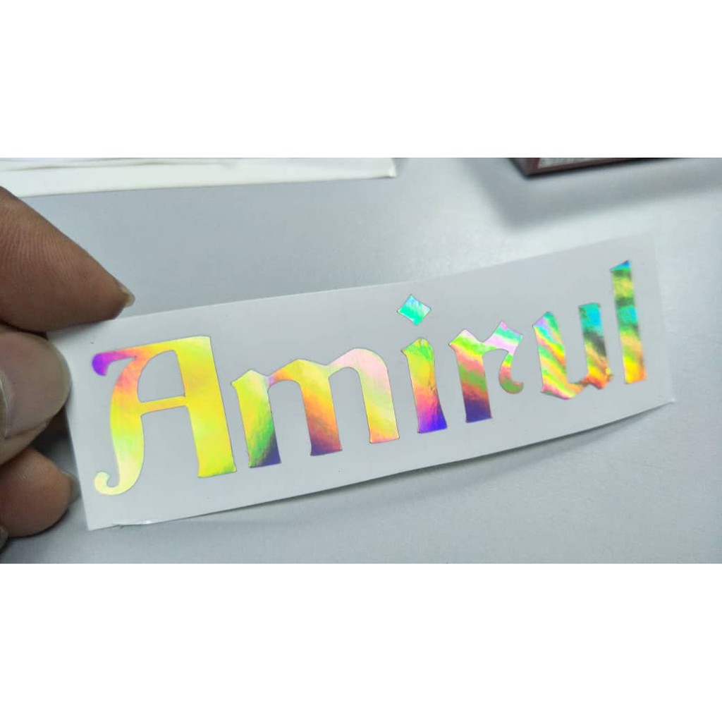Sticker Custom Name / Type / Font - Thermos / Kereta / Motor ...