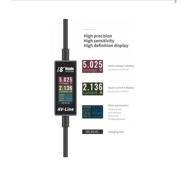 18 Types of AV Line Power Amp Voltage Diagnostic Cables for iP - i*Pd ...