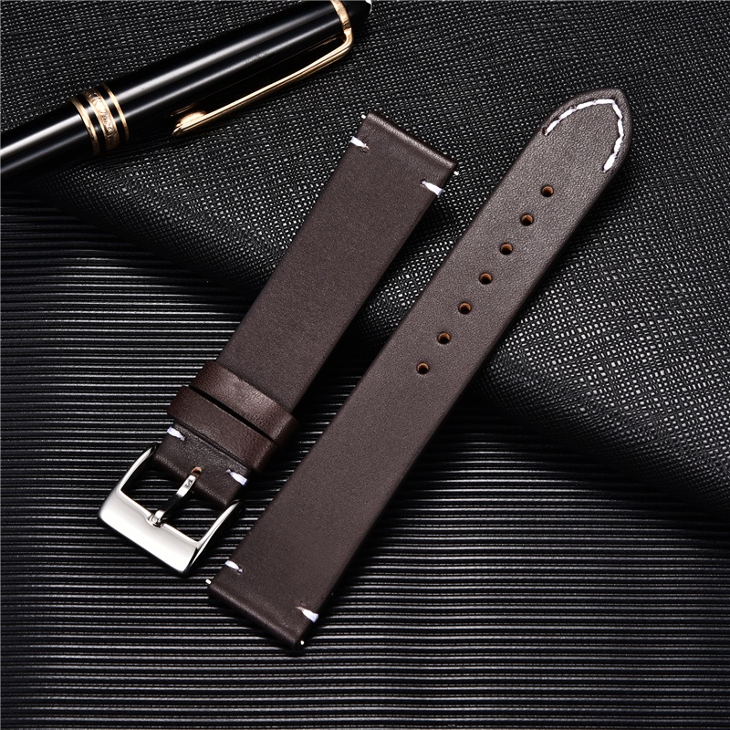 Quick Release Watchband 18mm 20mm 22mm 24mm Calfskin Leather Watchbands ...