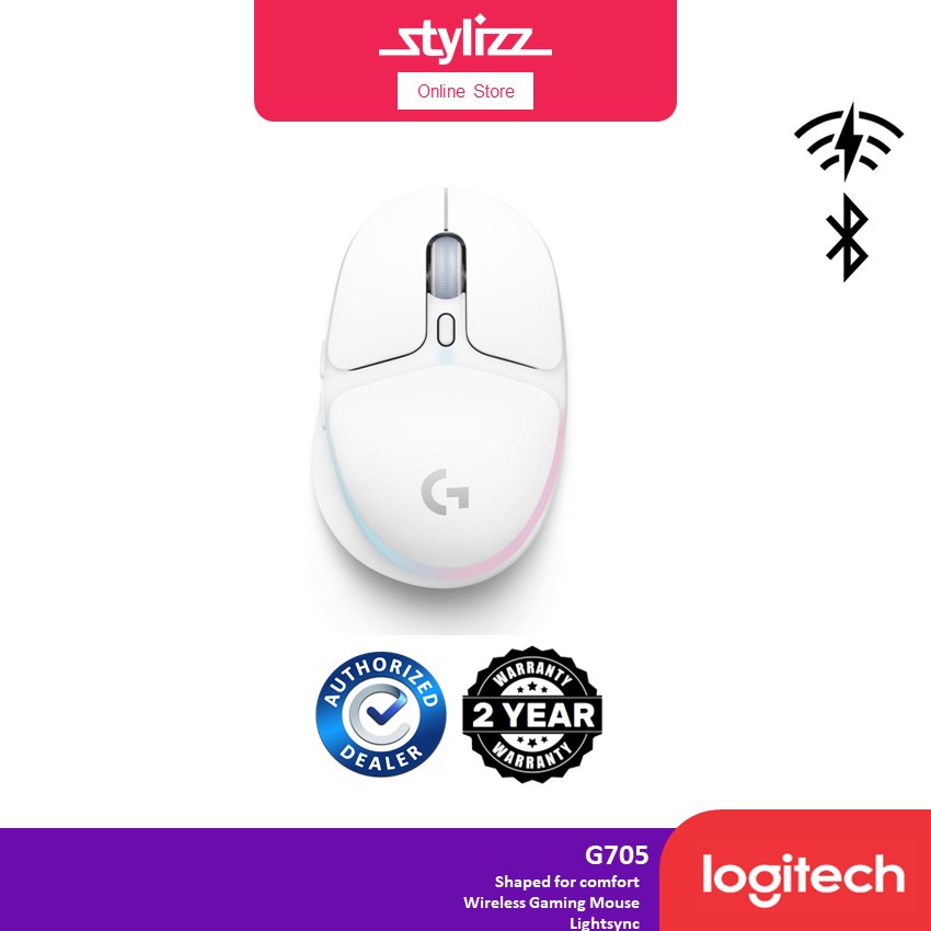 LOGITECH G705 WIRELESS GAMING MOUSE - LIGHTSYNC RGB, 40 HOUR BATTERY ...