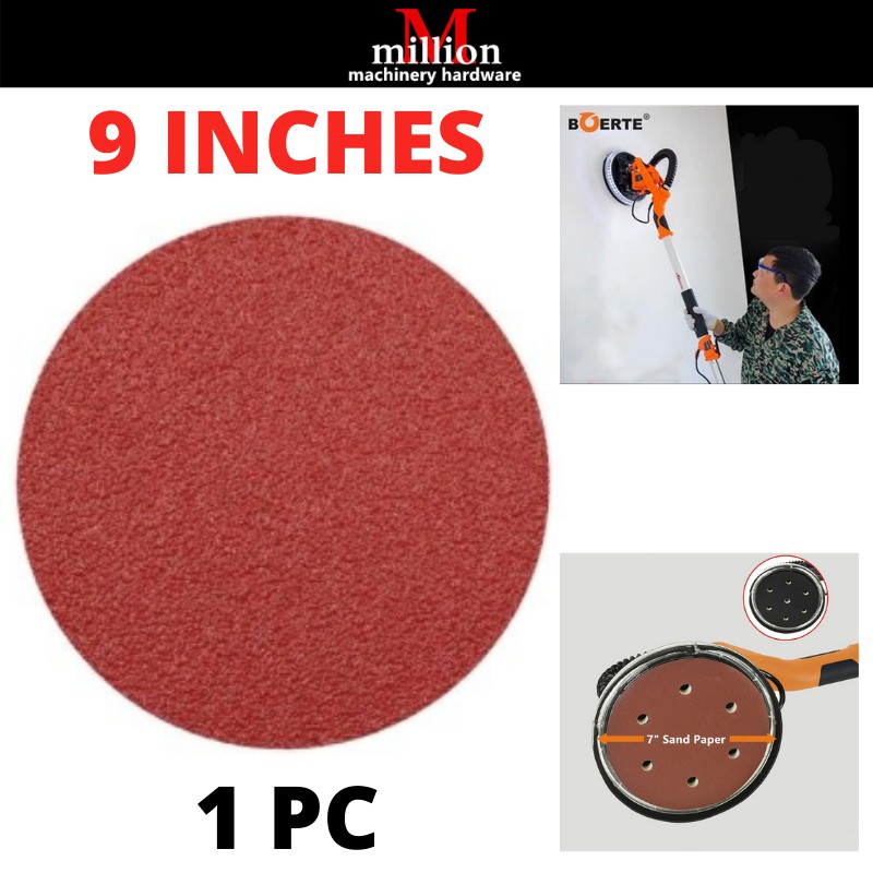 (1pc) 9" Velcro Round Sandpaper Sand Paper Disc Sand Sheets Grit 60-320 ...