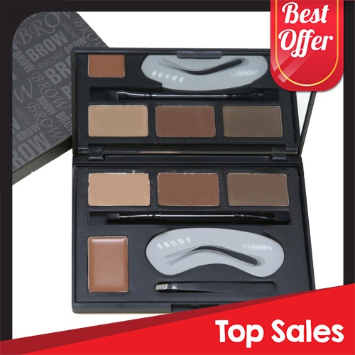 [Ready Stock] ENNAI Eyebrow Box Palette Makeup Cosmetic Set Alat Solek Kening Lengkap Palet ...