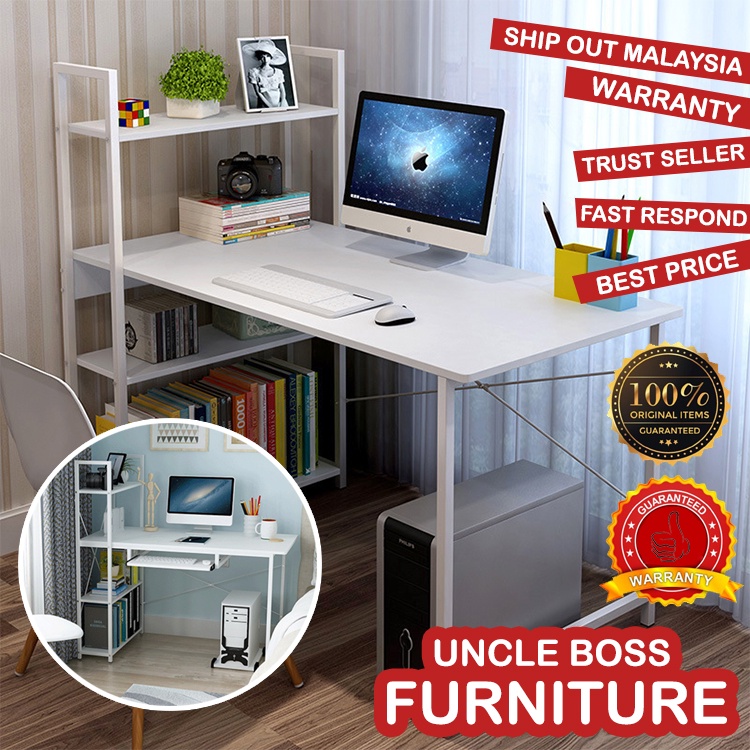 Boss Computer desk desktop home simple bookshelf desk single computer ...
