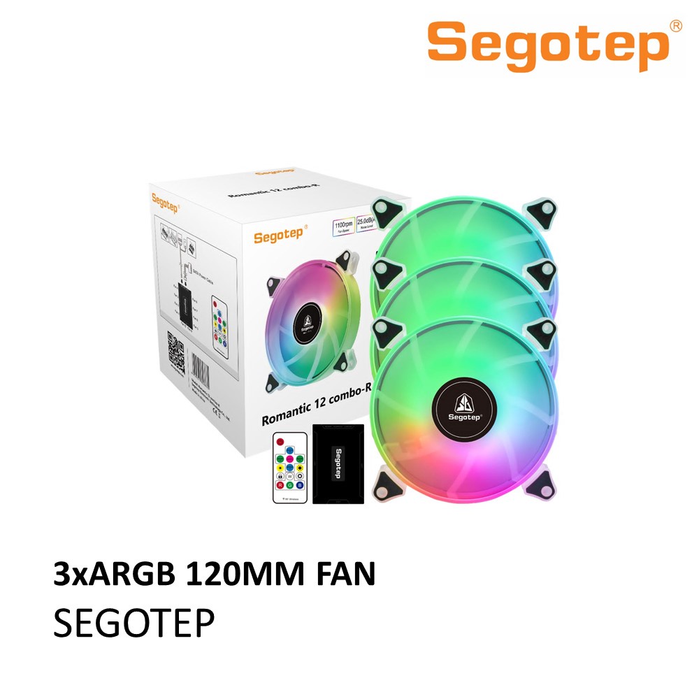 SEGOTEP ROMANTIC ARGB 3 FAN 120MM PACK WITH CONTROLLER | Shopee Malaysia