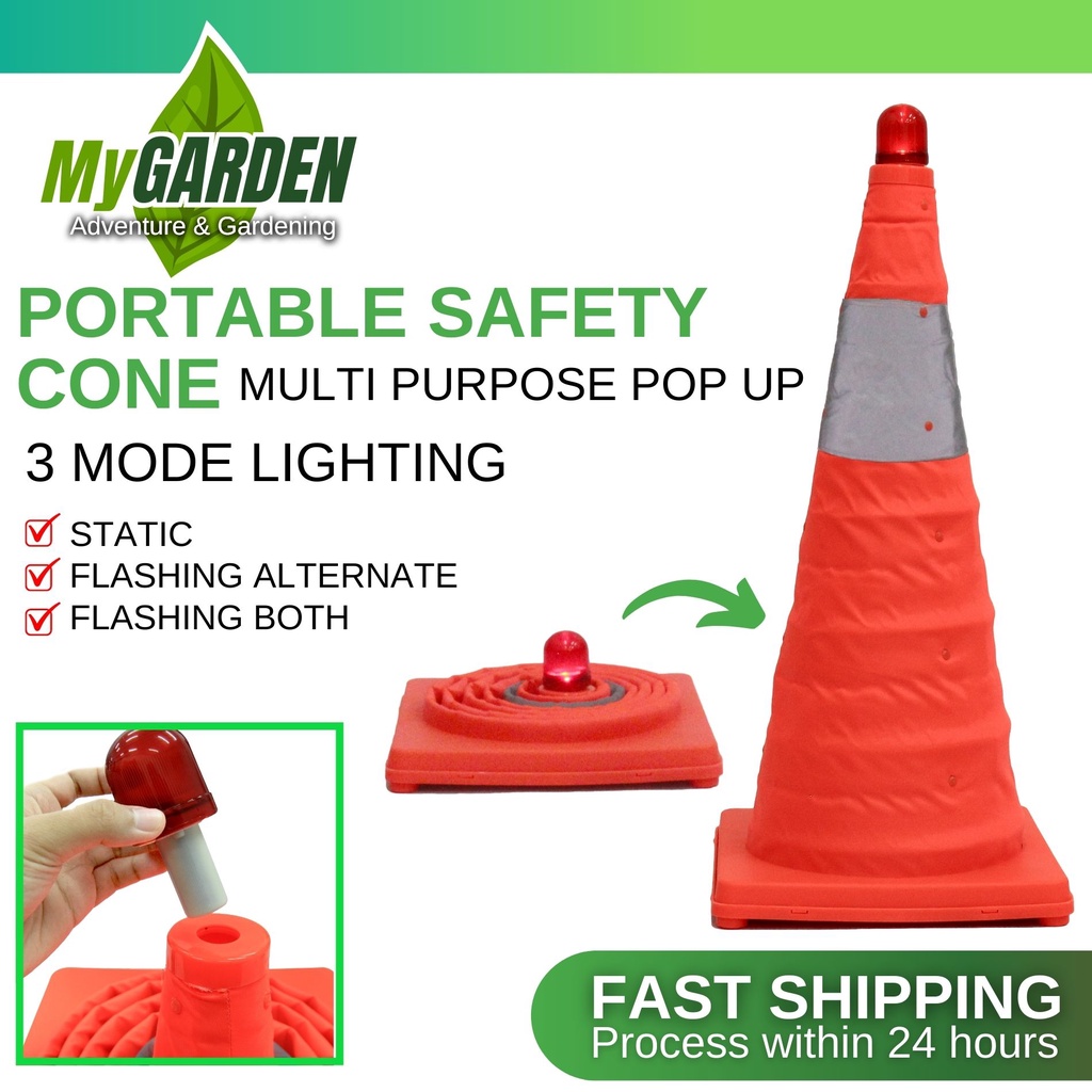 40cm / 50cm / 60cm Portable Safety Cone Flexible Collapsible Multi ...