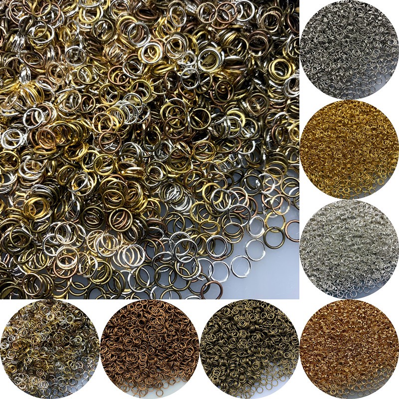 4mm/5mm/6mm metal split ring connector for DIY jewelry making | Shopee ...