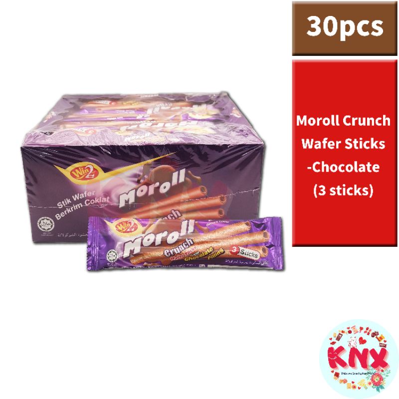 Moroll Stick Wafer Cream 30pcs (Milk, Chocolate) | Shopee Malaysia
