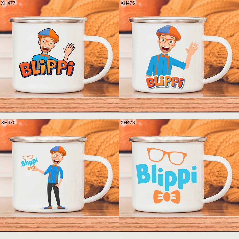Blippi Cartoon Print Boys Girls Cute Enamel Children Blippi Cartoon ...