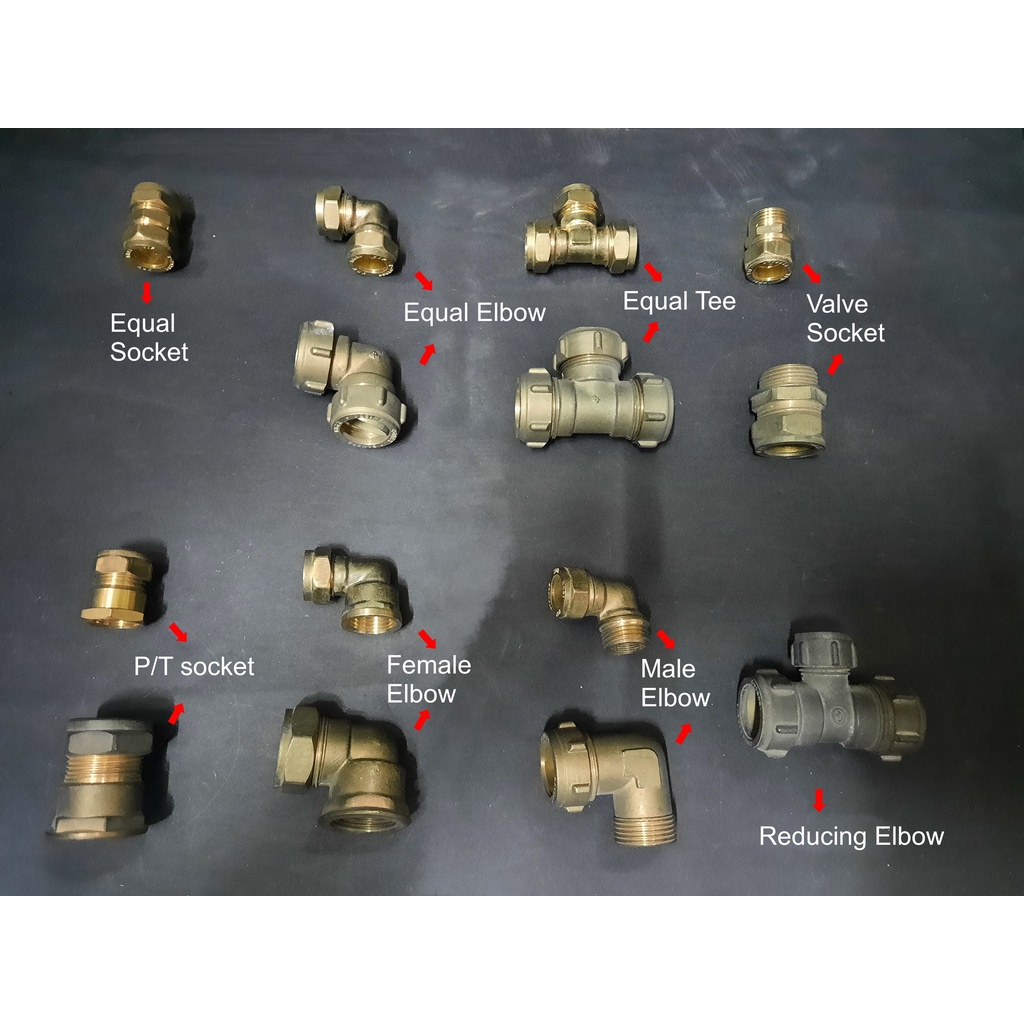 Brass Compression Pipe Fittings/ Copper Pipe Fittings/ Compression ...