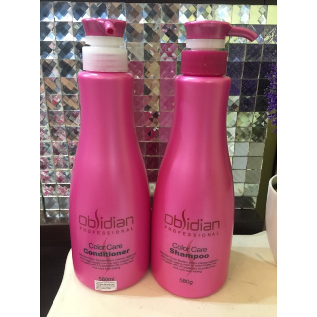 OBSIDIAN COLOR CARE SHAMPOO / CONDITIONER 580GM(AUTHENTIC) | Shopee ...