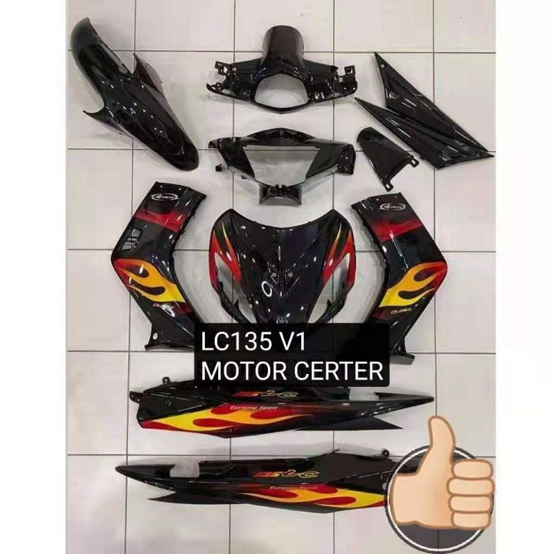 YAMAHA LC135 V1 LCV1 BODY COVER SET HLY ORIGINAL HONG LEONG YAMAHA ...