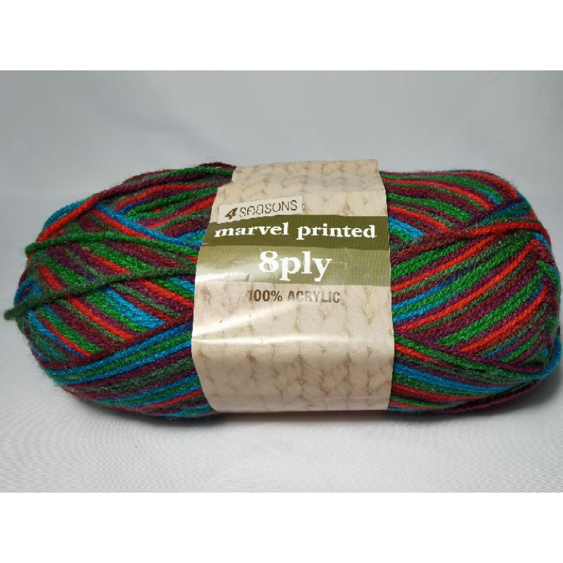 Benang kait/yarn 8 ply printed for crochet/knitting (Marvel) | Shopee ...