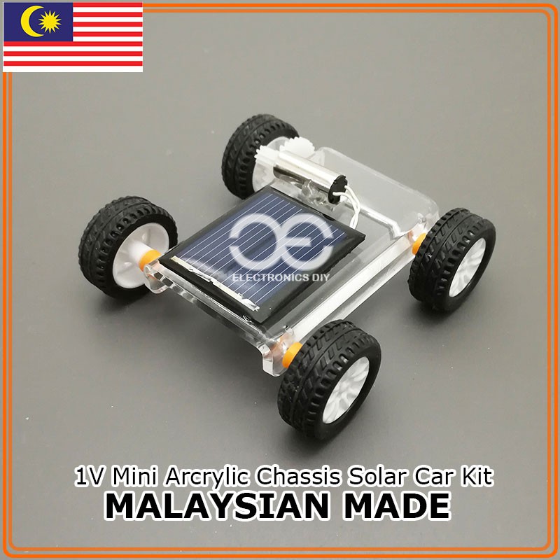 1V 80mA Solar Car Kit DIY Mini Solar Car Acrylic Chassis [Kereta Solar ...