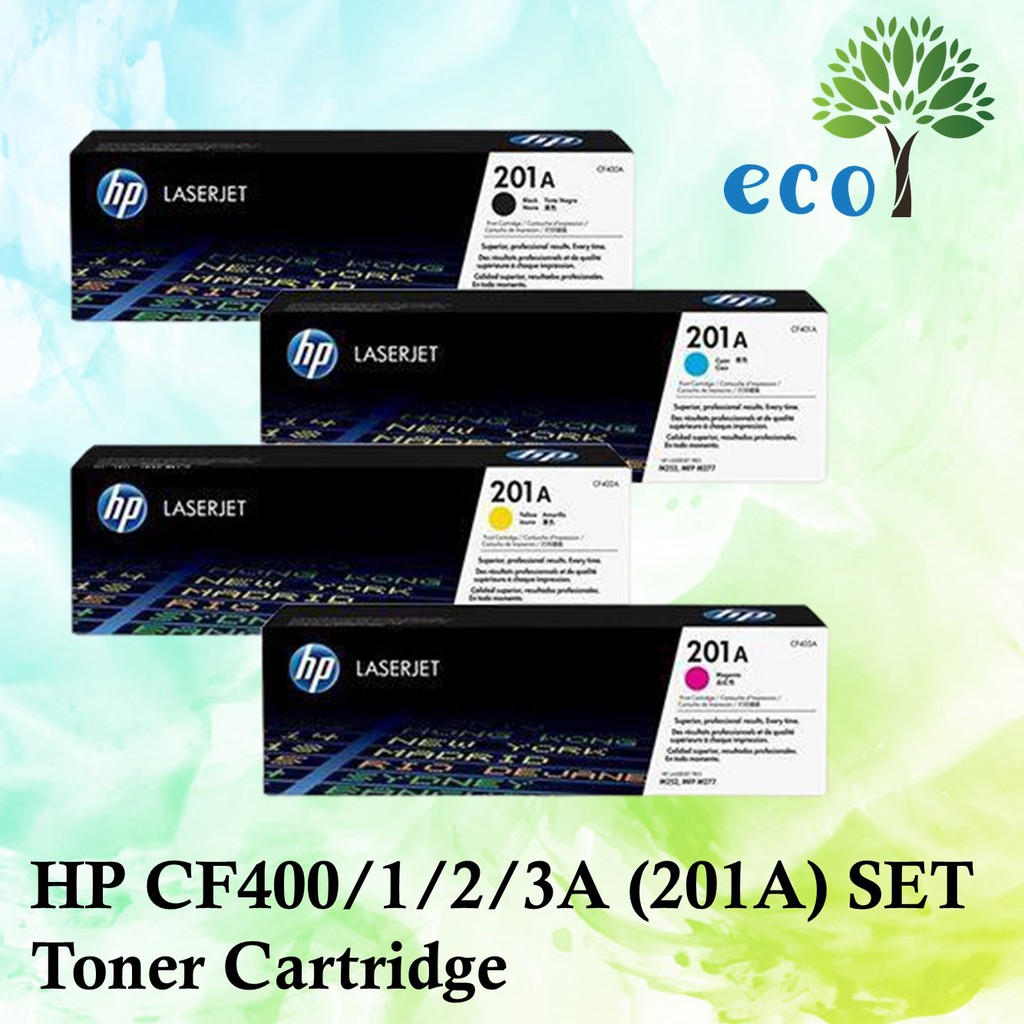 HP GENUINE Original CF400A / CF401A / CF402A / CF403A - 201A - (CMYK ...