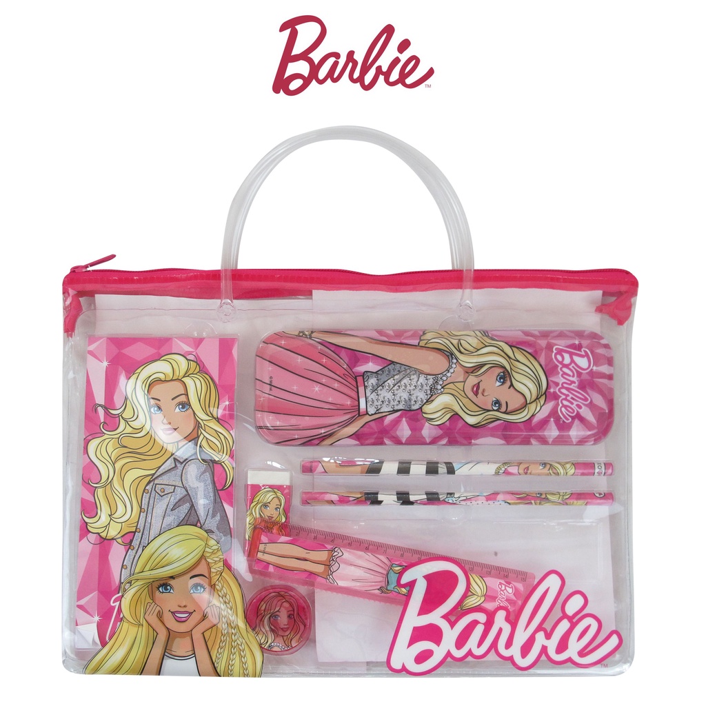 Barbie Stationery Set Bag/Stationery Set Ori/Ruler/Pencil/Eraser ...