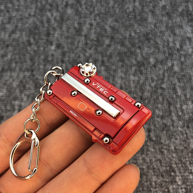 Metal Key Ring Car JDM Keychain Vtec Engine Valve Cover B16 For Honda ...