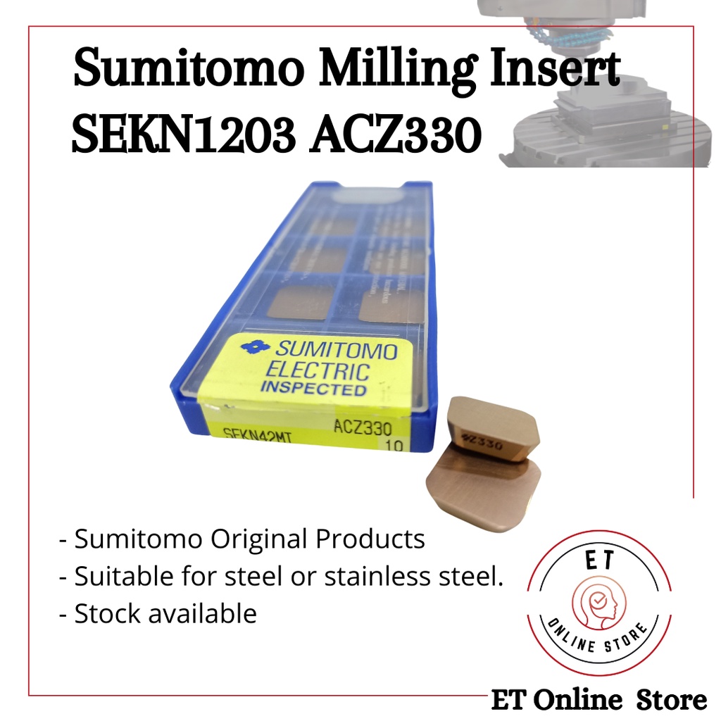 SEKN1203 ACZ330, Sumitomo Original Milling Insert, 10pcs per 1 box ...