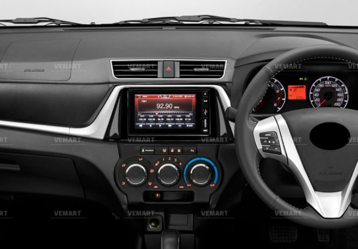 Vemart Perodua bezza carbon fiber radio frame cover garnish accessories ...