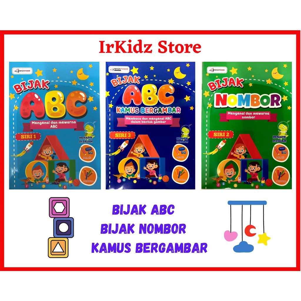 Buku Bijak ABC Bijak Nombor 123 Latih Tangan Belajar Menulis Kamus ...