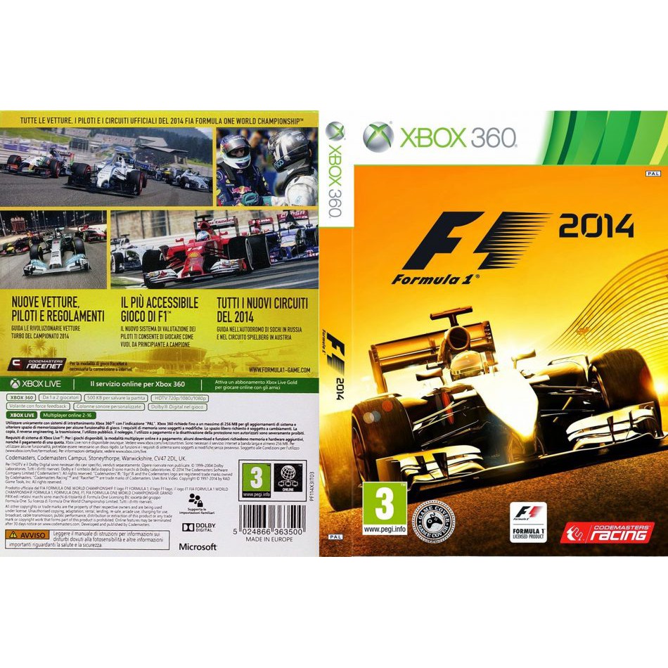 F1 2014 XBOX360 GAMES(FOR MOD CONSOLE) | Shopee Malaysia