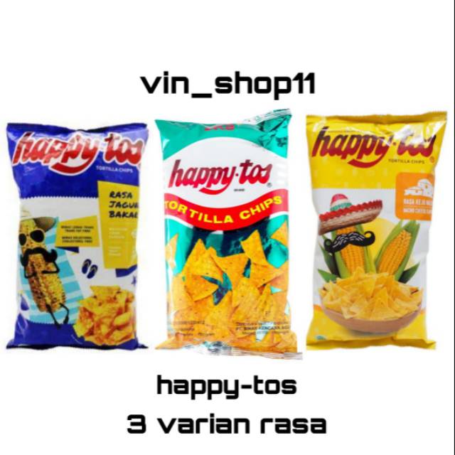 Happy Tos Tortilla Chips 140gr 3 Quality Flavor Variants Snack Chips ...